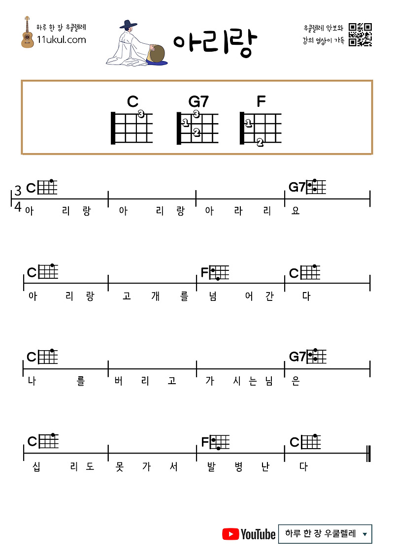Jingle Bell Rock(캐롤) Easy Ukulele Chord Sheets Collection | Free ...